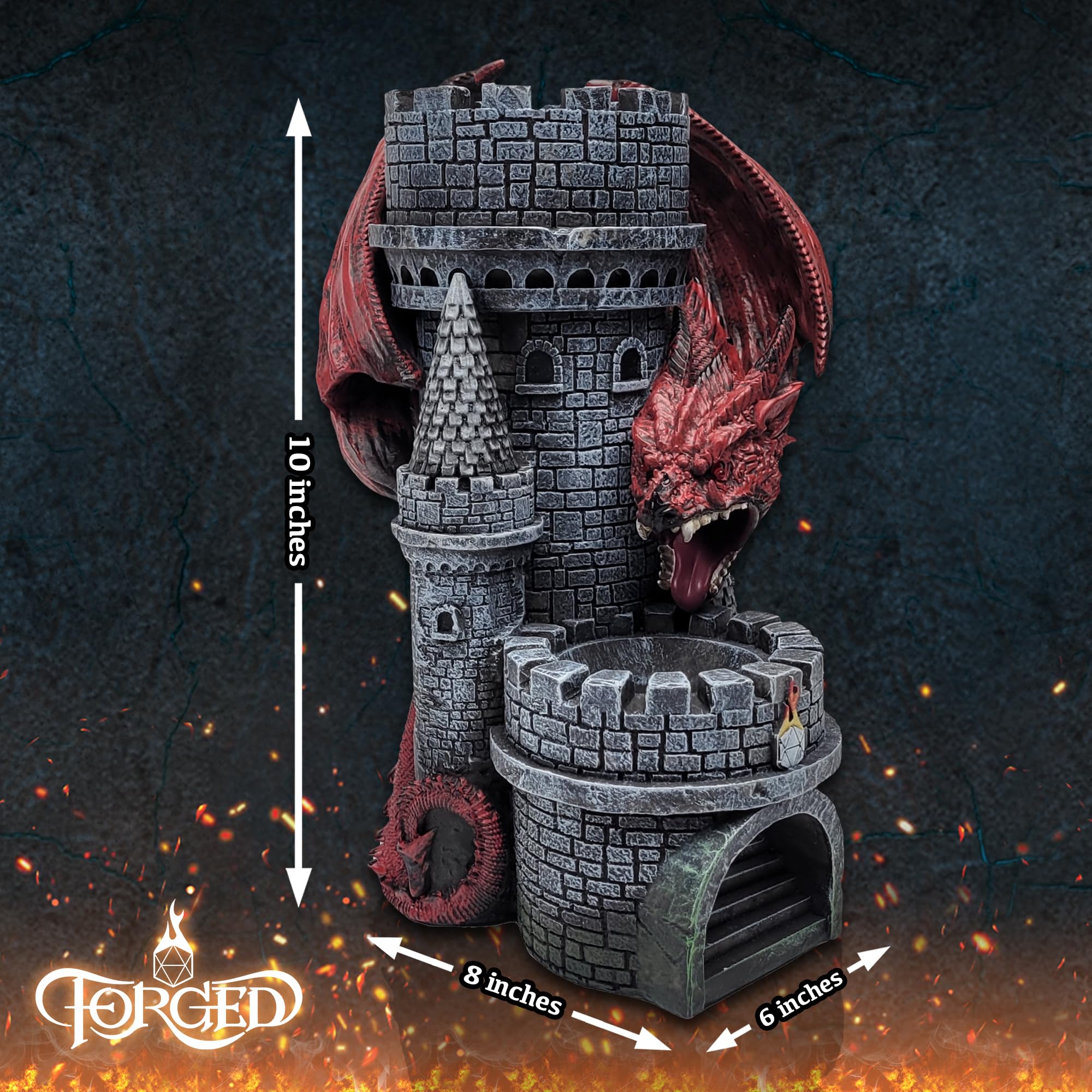 Mua Forged Dice Co. Dragon’s Keep Dice Tower - Hand Painted Dice ...
