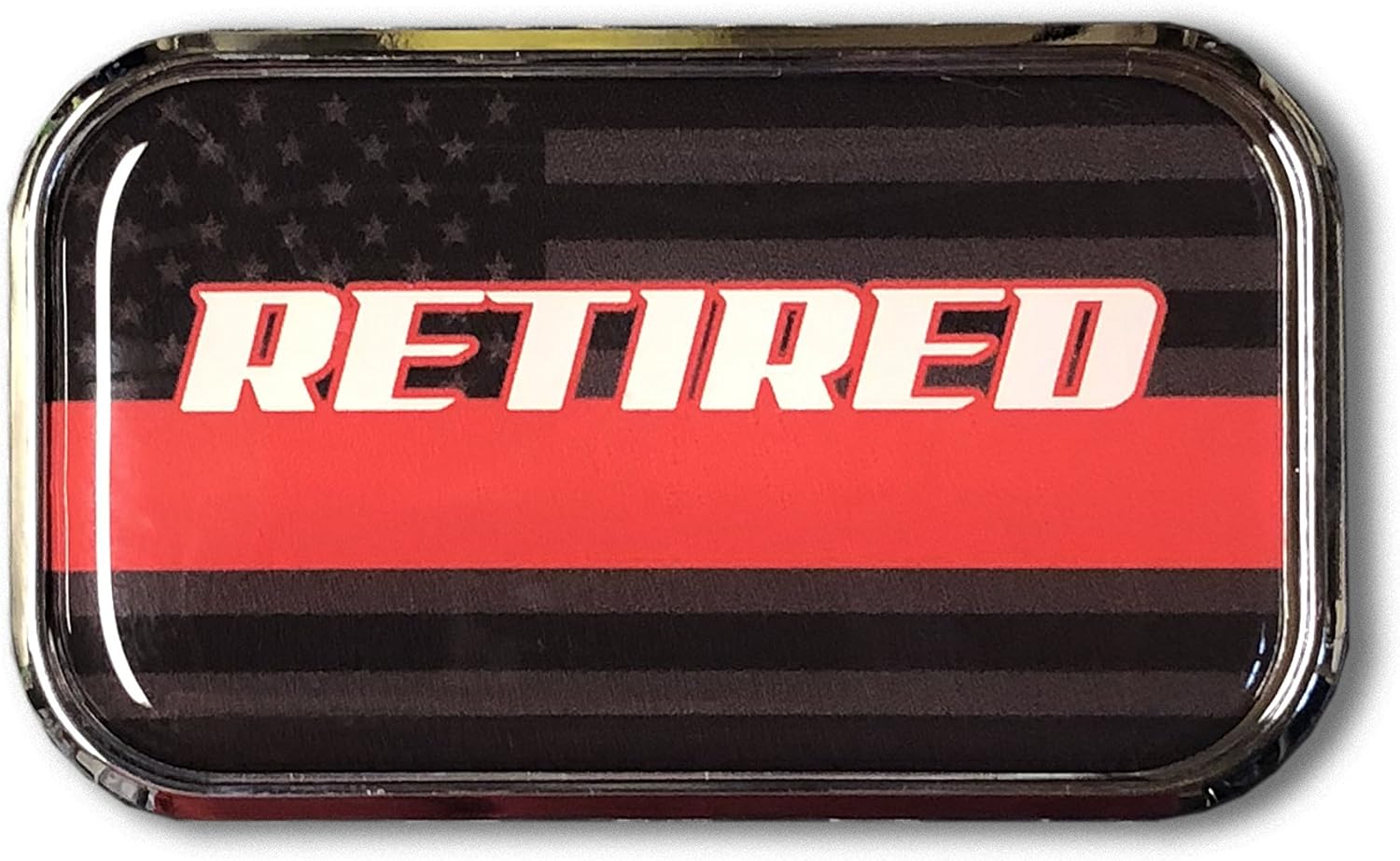 Amazon.com: THIN RED LINE RETIRED CHROME Emblem Proud Car Domed sticker ...