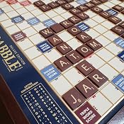 Scrabble Deluxe Wooden Edition with Rotating Game Board, Board Games ...