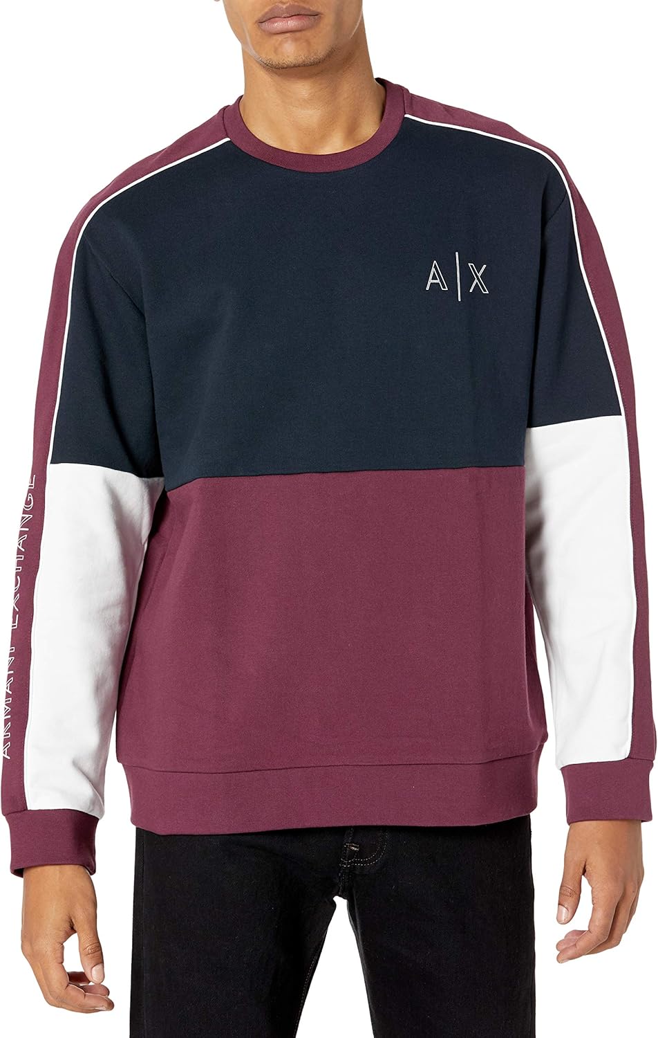 AX Armani Exchange Sudadera con Bloques de Color Sudadera para Hombre ...