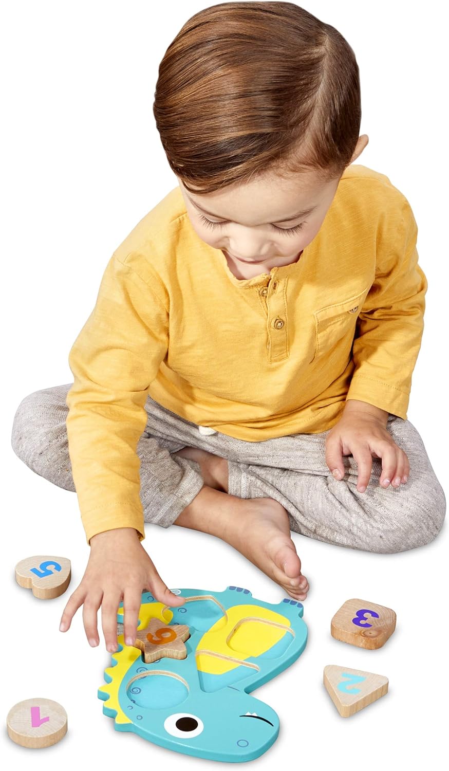 Little Tikes Wooden Critters Number Puzzle – With 5 Reversible Numbered ...