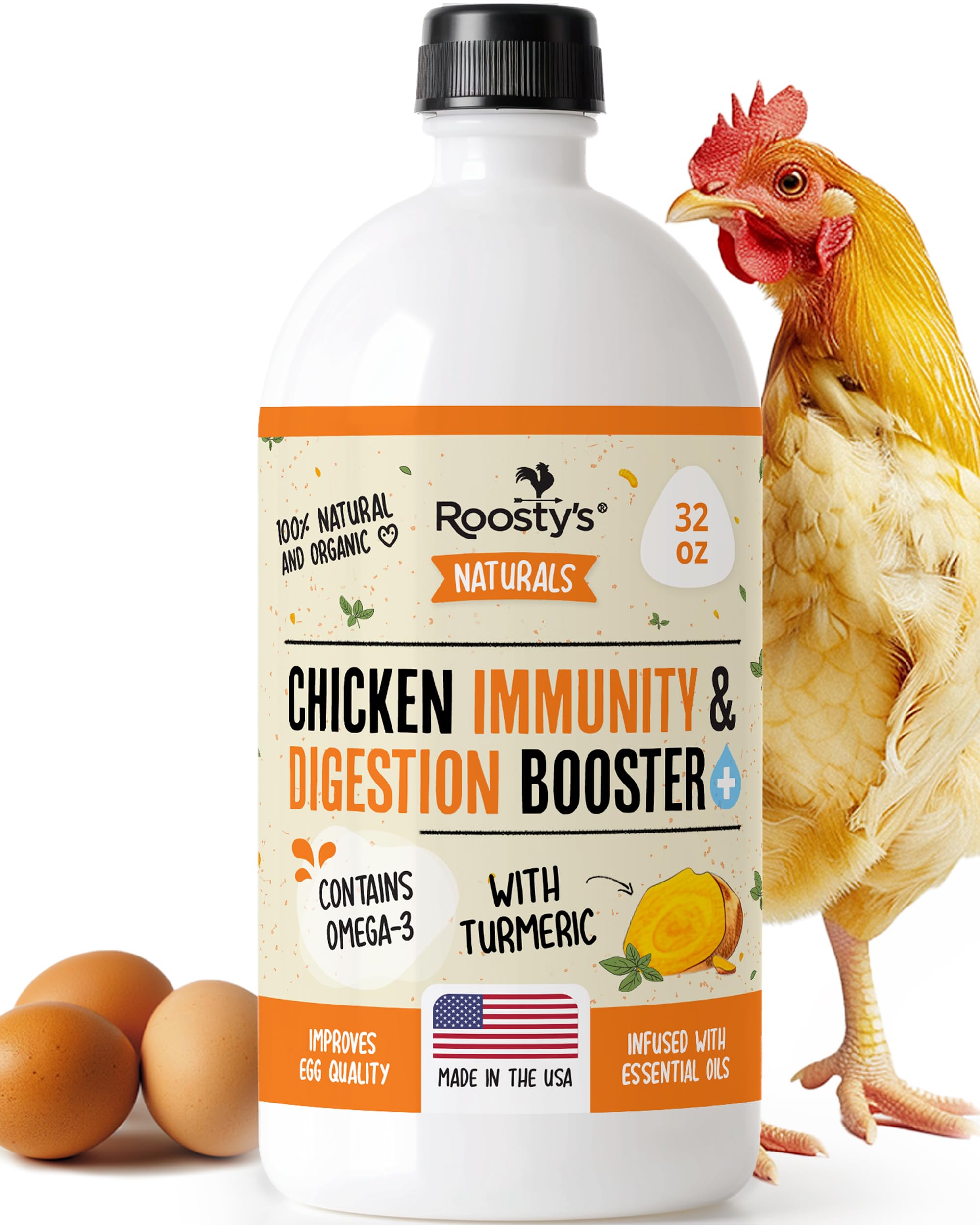 Roosty's Naturals Chicken Immunity & Digestion Booster | 32oz Chicken ...