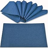 Amazon.com: Rinpon Cloth Placemats Set of 8, Linen Type Fabric ...