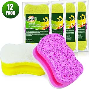 Amazon.com: Scrub Sponge by Scrubit –Multipurpose Cellulose Cleaning ...