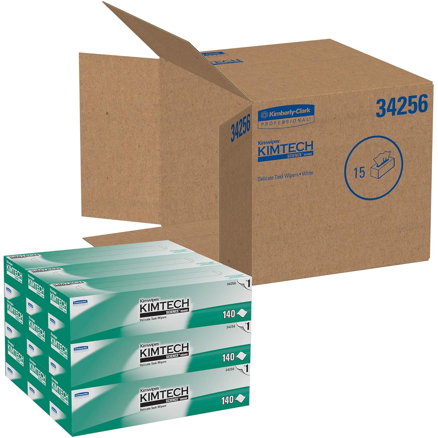 Kimberly-Clark Professional Kimtech 34256CT KIMWIPES, Tissue, 14 7/10 x ...