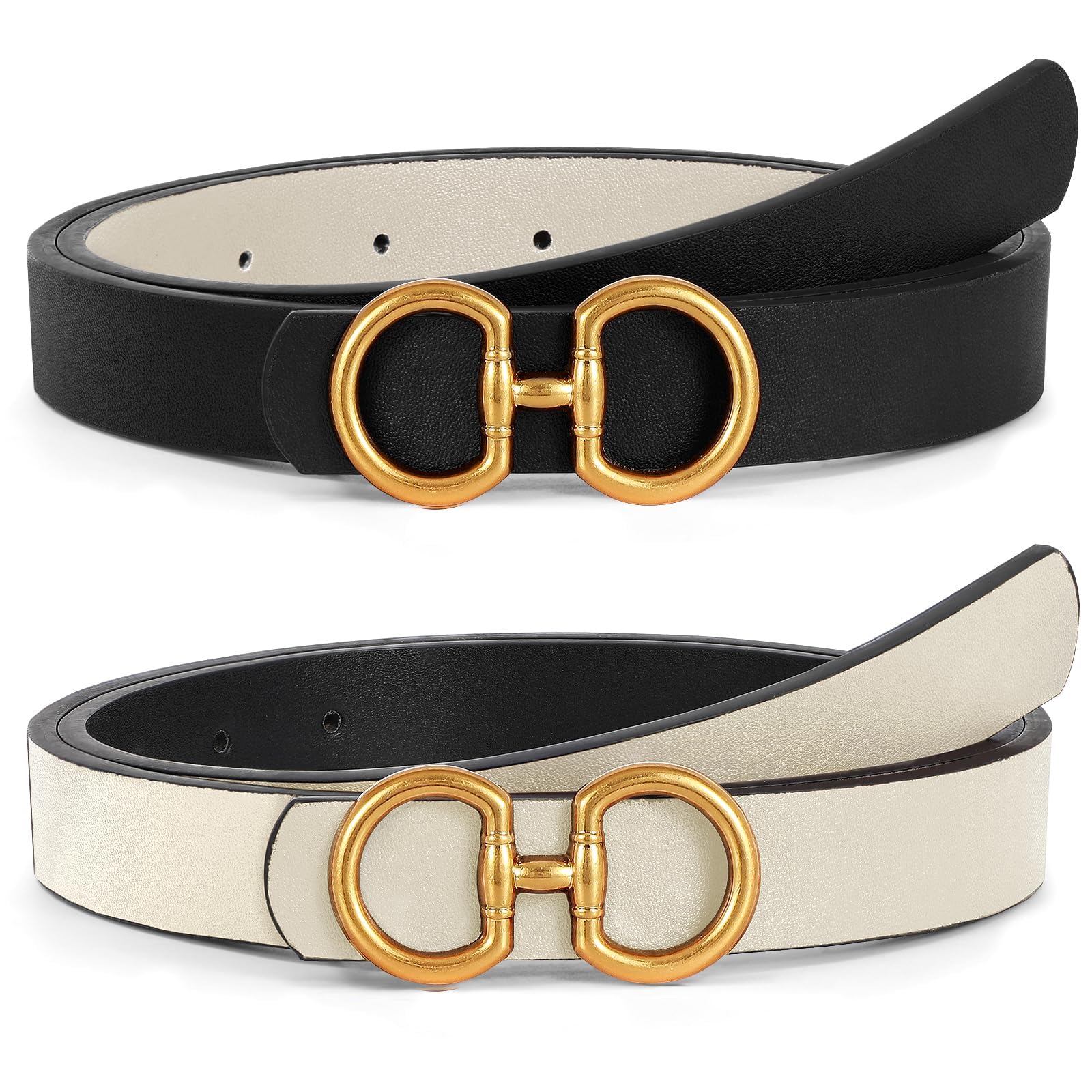 TRIWORKS Women Reversible Leather Belt for Jeans Pants Fashion Ladies ...