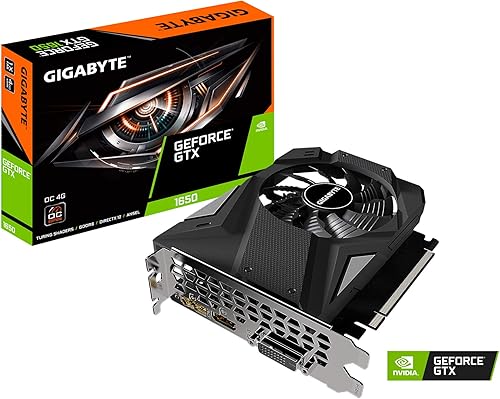 Gigabyte GeForce GTX 1650 D6 OC 4G Graphics Card, 170mm Compact Size, 4GB 128-Bit GDDR6, GV ...