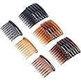 WBCBEC 18 Pieces Plastic Teeth Hair Combs Tortoise Side Comb Hair ...