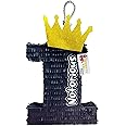 Amazon.com: Number One Pinata Wild Theme with Gold Crown Wild One ...