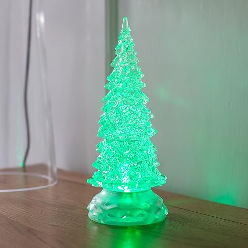 Sparkly Christmas Tree - swirling glitter - natural/warmer white LED ...