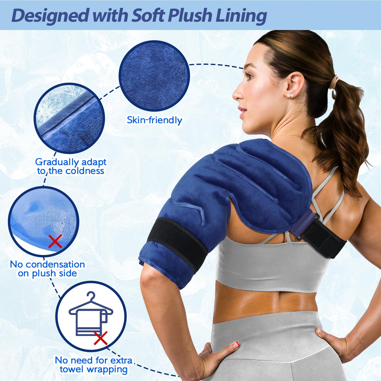 Mua KingPavonini Shoulder Ice Pack Rotator Cuff Cold Therapy, Reusable ...