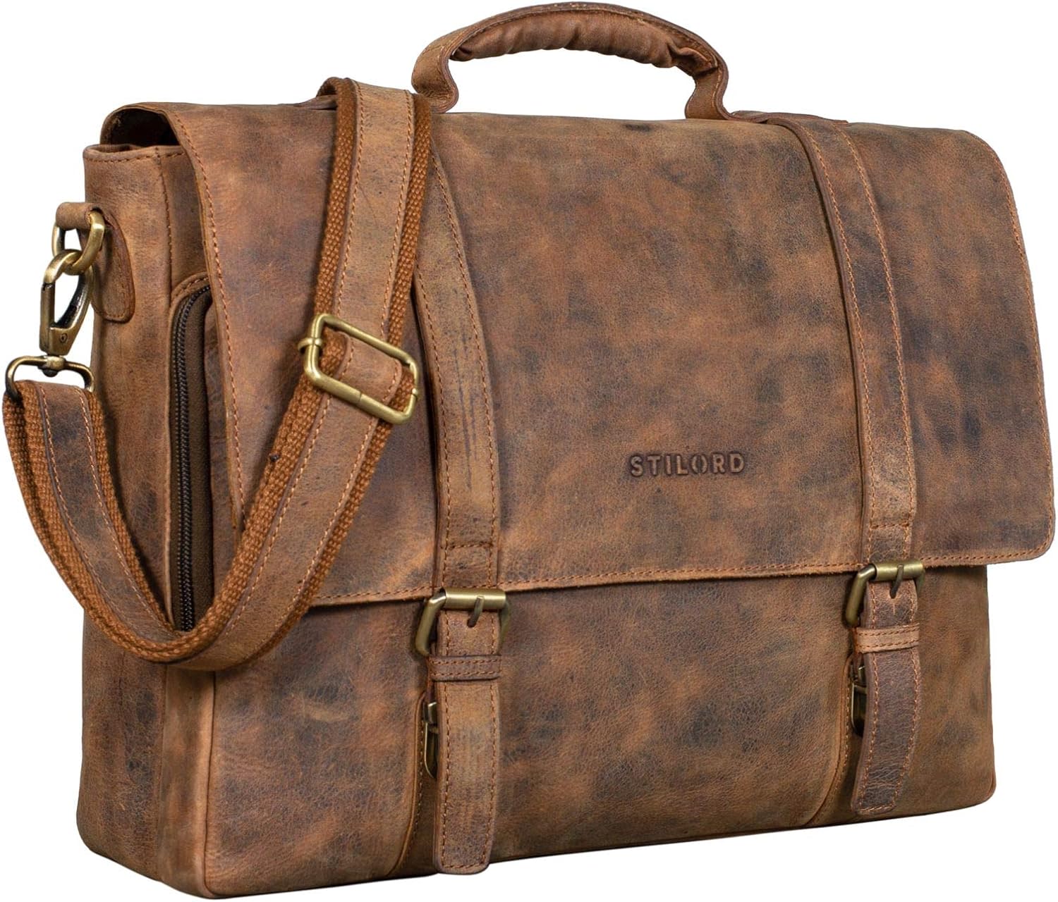 STILORD ‘Calvin’ Business Satchel Leather Large Portfolio for Men with ...