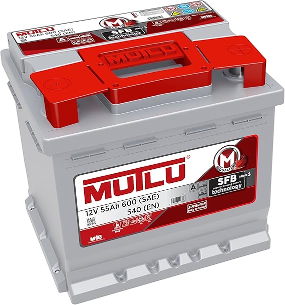 Mutlu 063 Series 3 Car Battery 12V 55Ah 600A (SAE) 540A (EN): Amazon.co ...