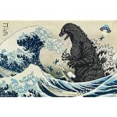 Amazon.com: Trends International Godzilla - Great Wave Wall Poster, 34L ...