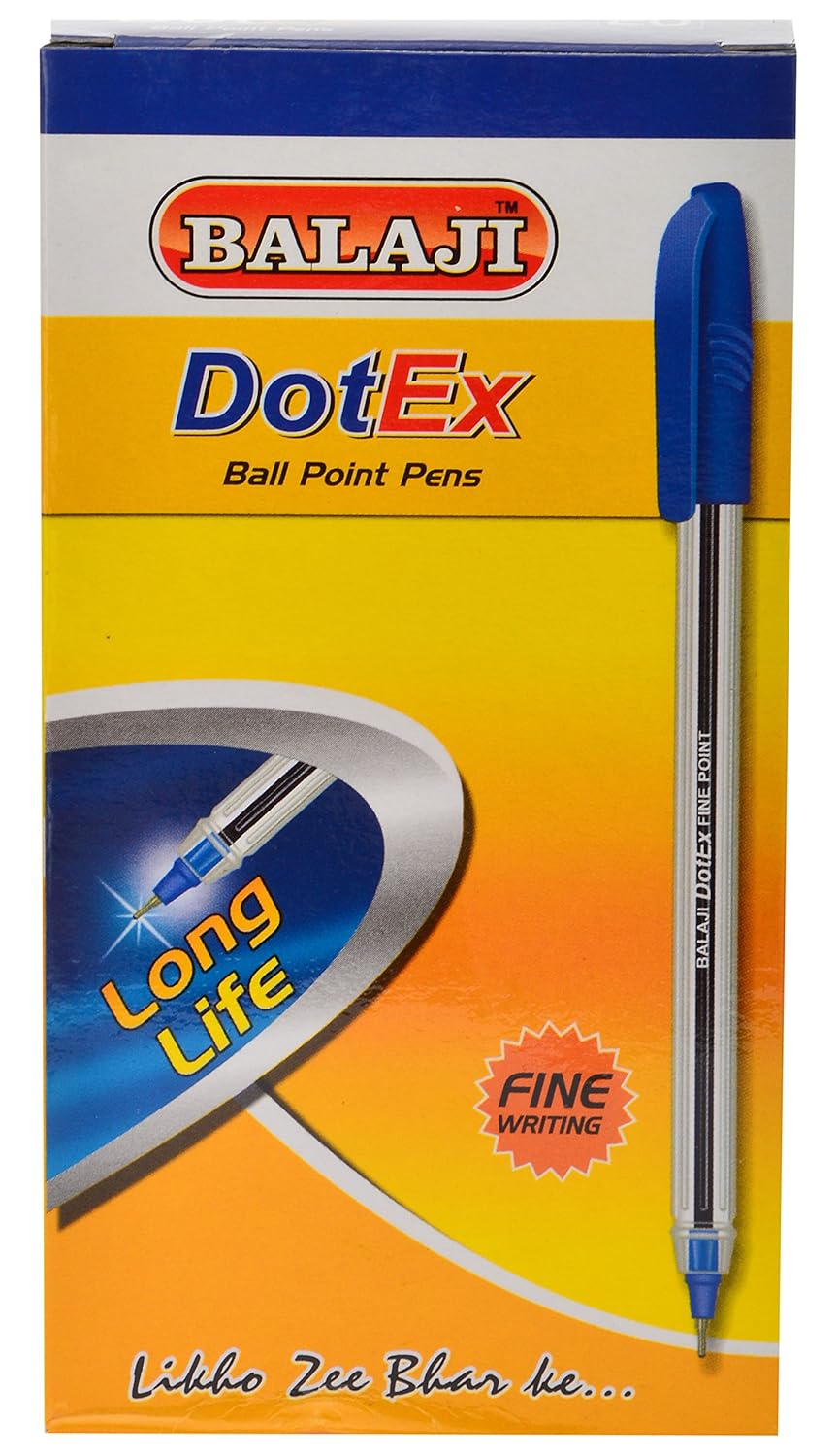 Balaji DotEX Ballpoint Pen Blue (Pack of 20): Amazon.in: Office Products