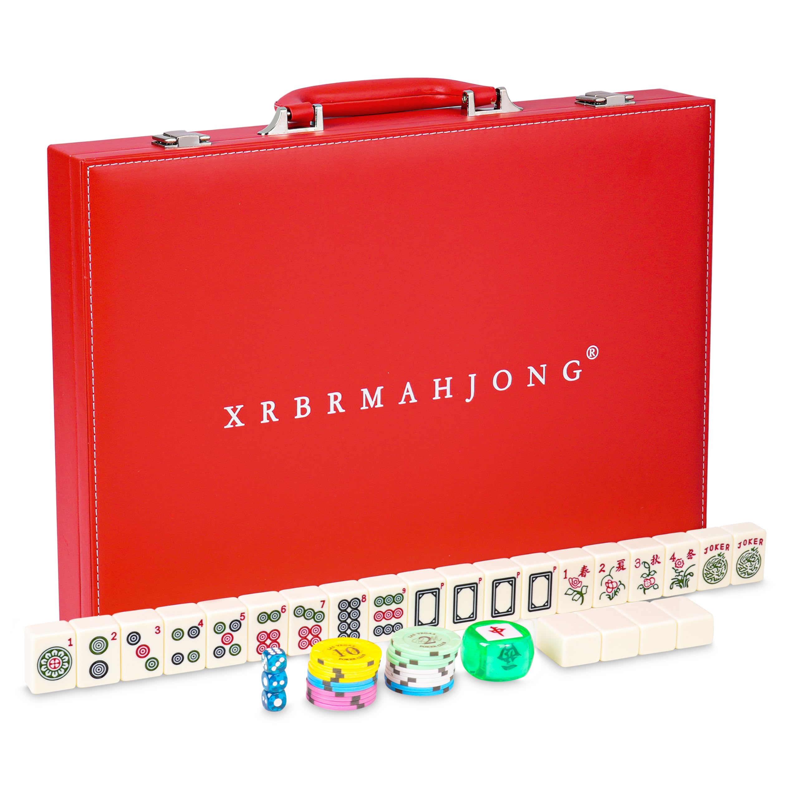 XRBR American Mahjong Set, Mah jongg Game Set with 166 Numbered 1.5 ...