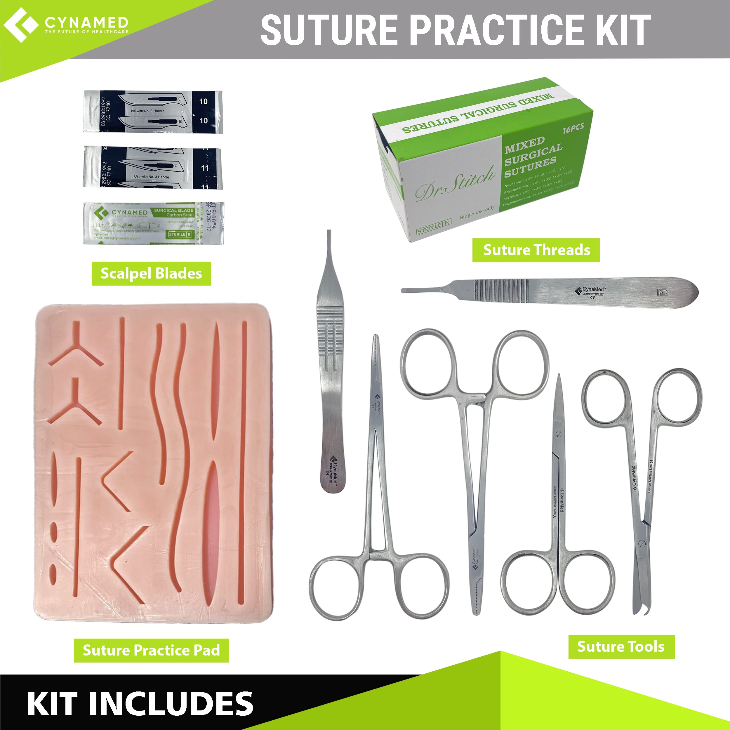 Mua Dr. Stitch Suture Practice Kit for Medical Students – 43-Piece Kit ...