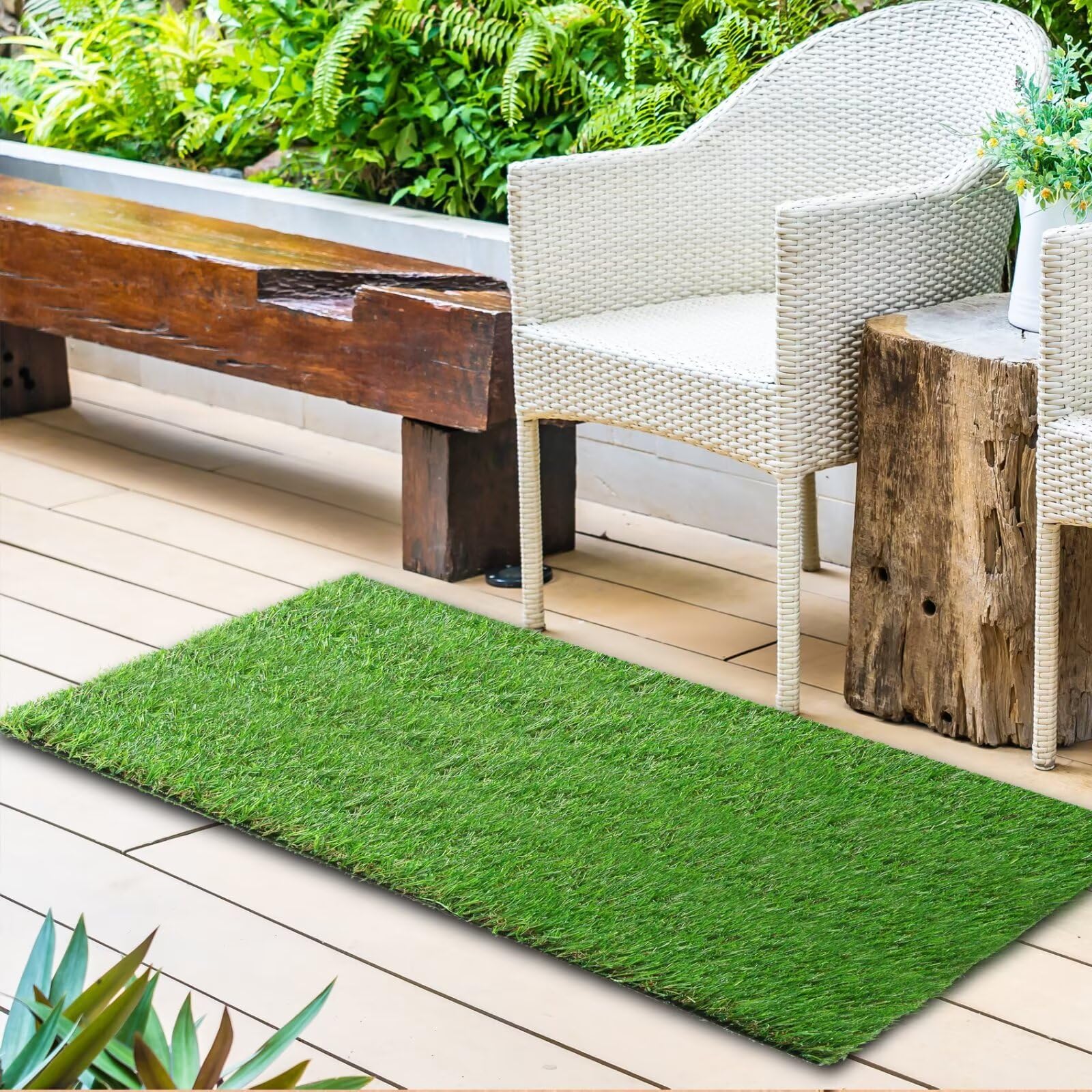 XLX TURF 2FTX6FT Artificial Turf Runner Rug Indoor Outdoor, Low Pile ...