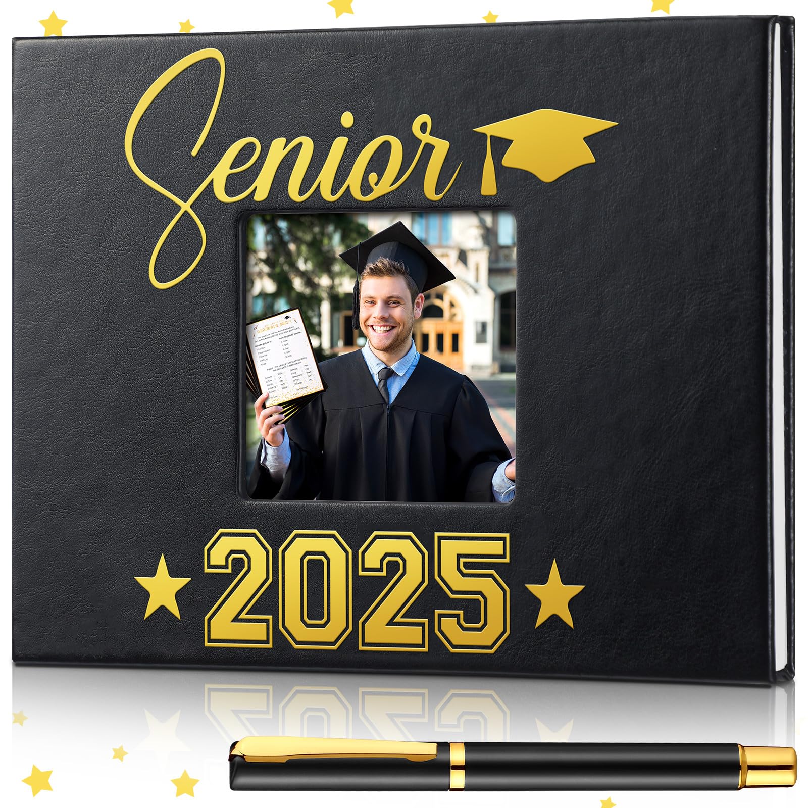 Geyoga 2025 Graduation Guest Book with Pen Graduation Guest Book Class ...