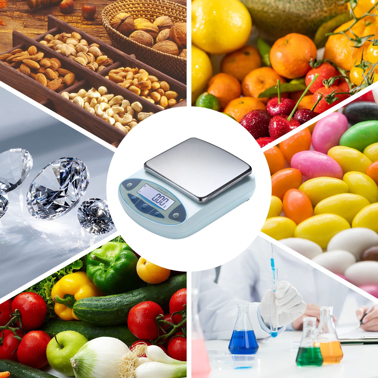 RESHY Lab Scale 3000g X 0.01g High Precision Digital Analytical 0.01g ...