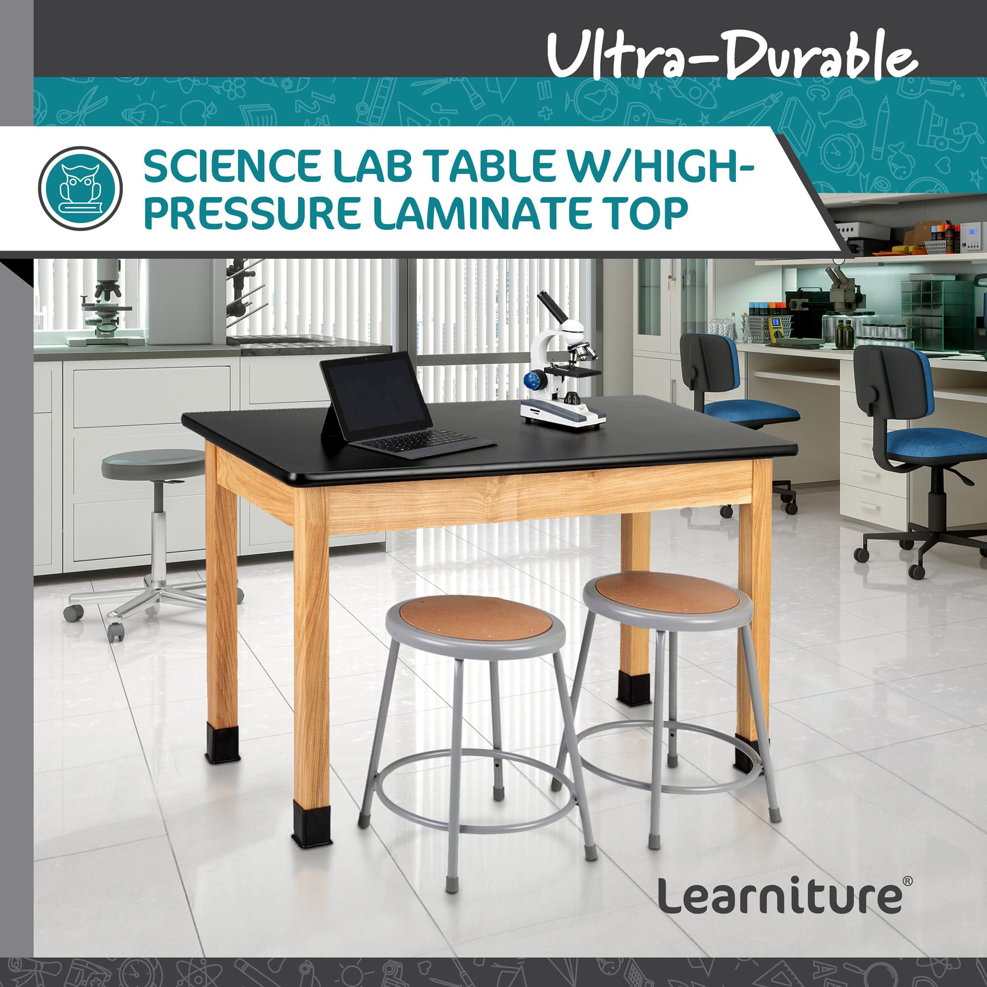 Learniture Heavy-Duty School Science Lab Table With High-Pressure ...