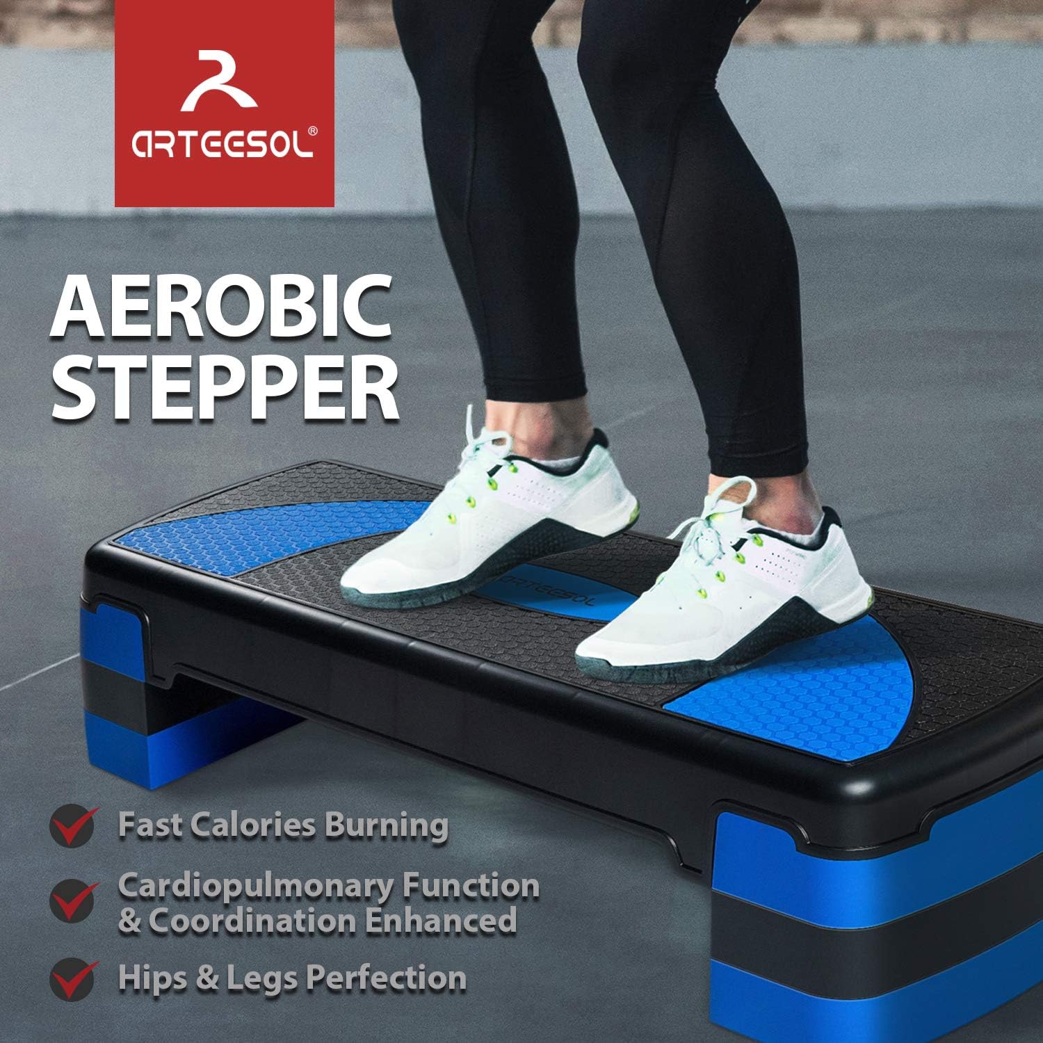 Piattaforme Step 10/15/20cm 78 x 30 cm Regolabile in 3 Altezze arteesol ...