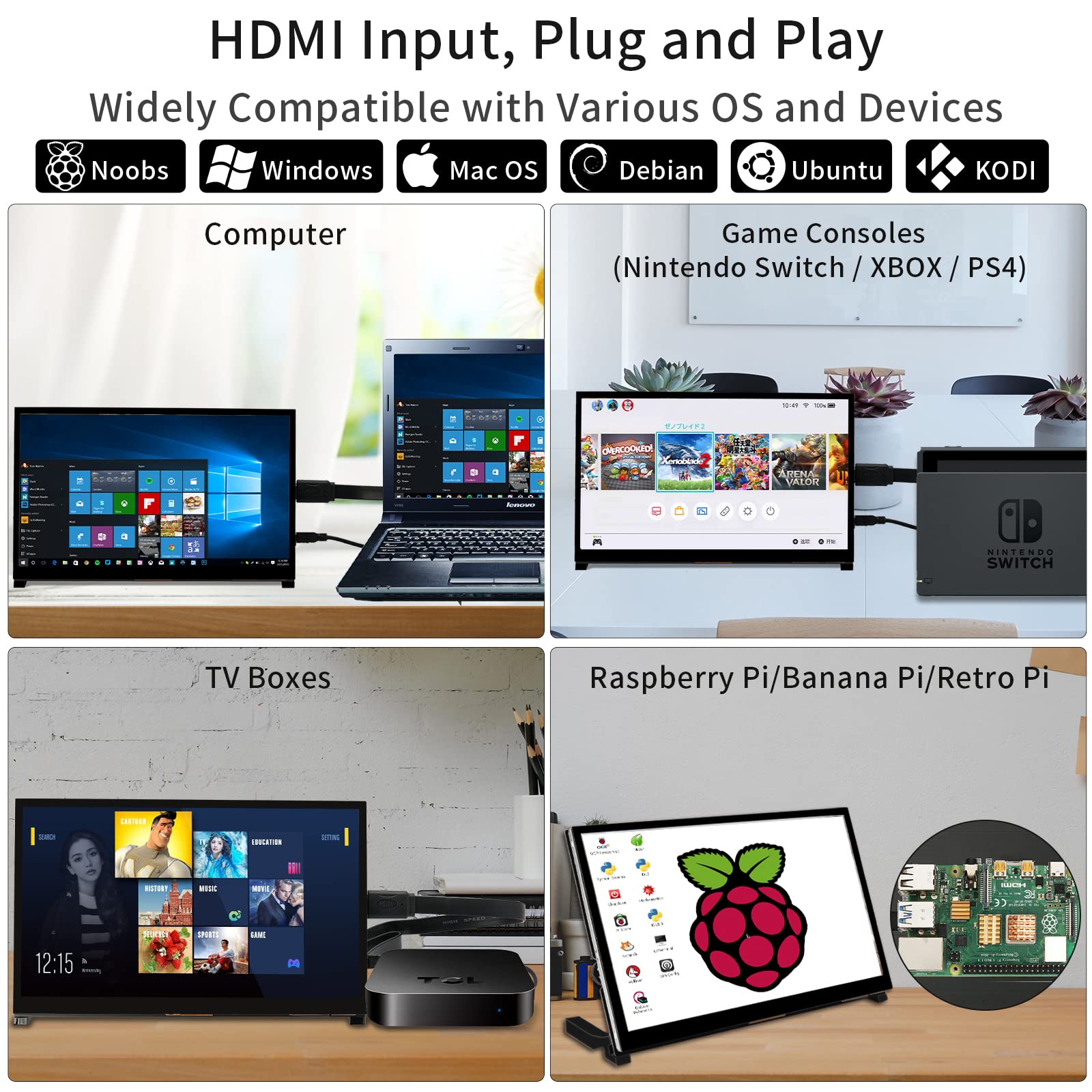 Mua WIMAXIT Raspberry Pi 4 Touchscreen, 10.1 Inch Portable Touch ...
