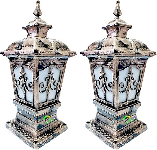 Weldecor ® Antique Metallic Gate lamp for Lighting Your Home and Garden ...