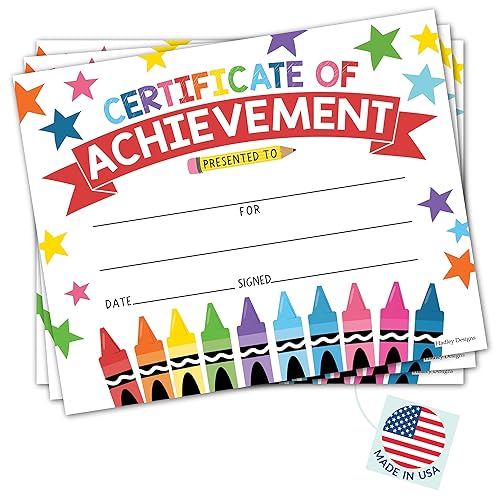 Certificate of Achievement Awards - 25 Student Award Certificates for ...