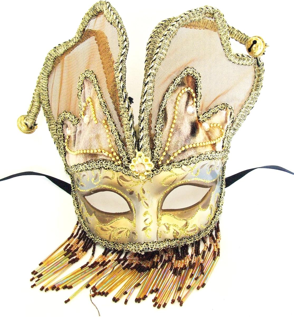 Amazon.com: Venetian Mask Masquerade Angel Wings Bronze Mardi Gras ...