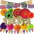 Amazon.com: Mexican Fiesta Party Decorations – Cinco De Mayo - 6 Paper ...