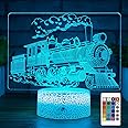 NINE SQUARE EGOU Kids Train Decor Night Light, Night Train Lamp with ...