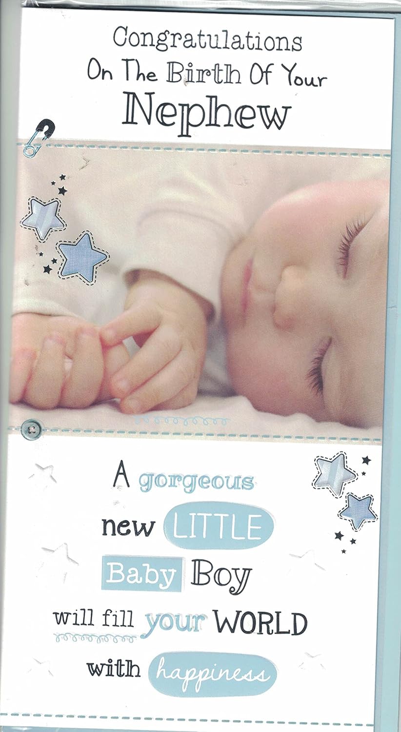 Prelude New Baby Boy Card Congratulations On The Birth Of Your Nephew