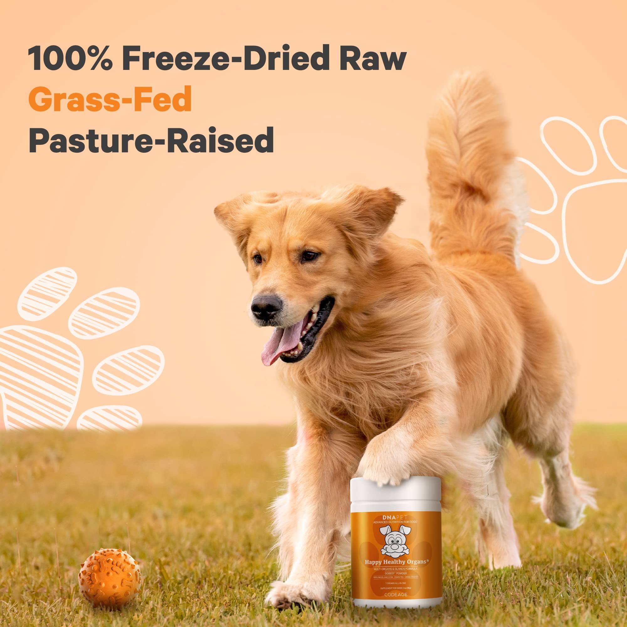Mua DNA PET Happy Healthy Organs & Glands Supplement for Dogs, Freeze ...