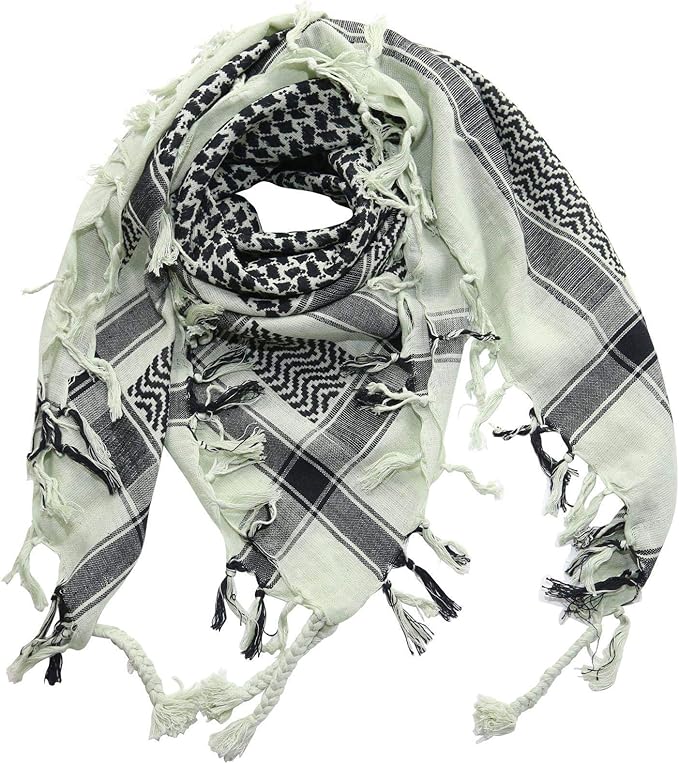 Freak Scene Kefiah - verde-verde menta - nero - 100x100 cm - Shemagh ...