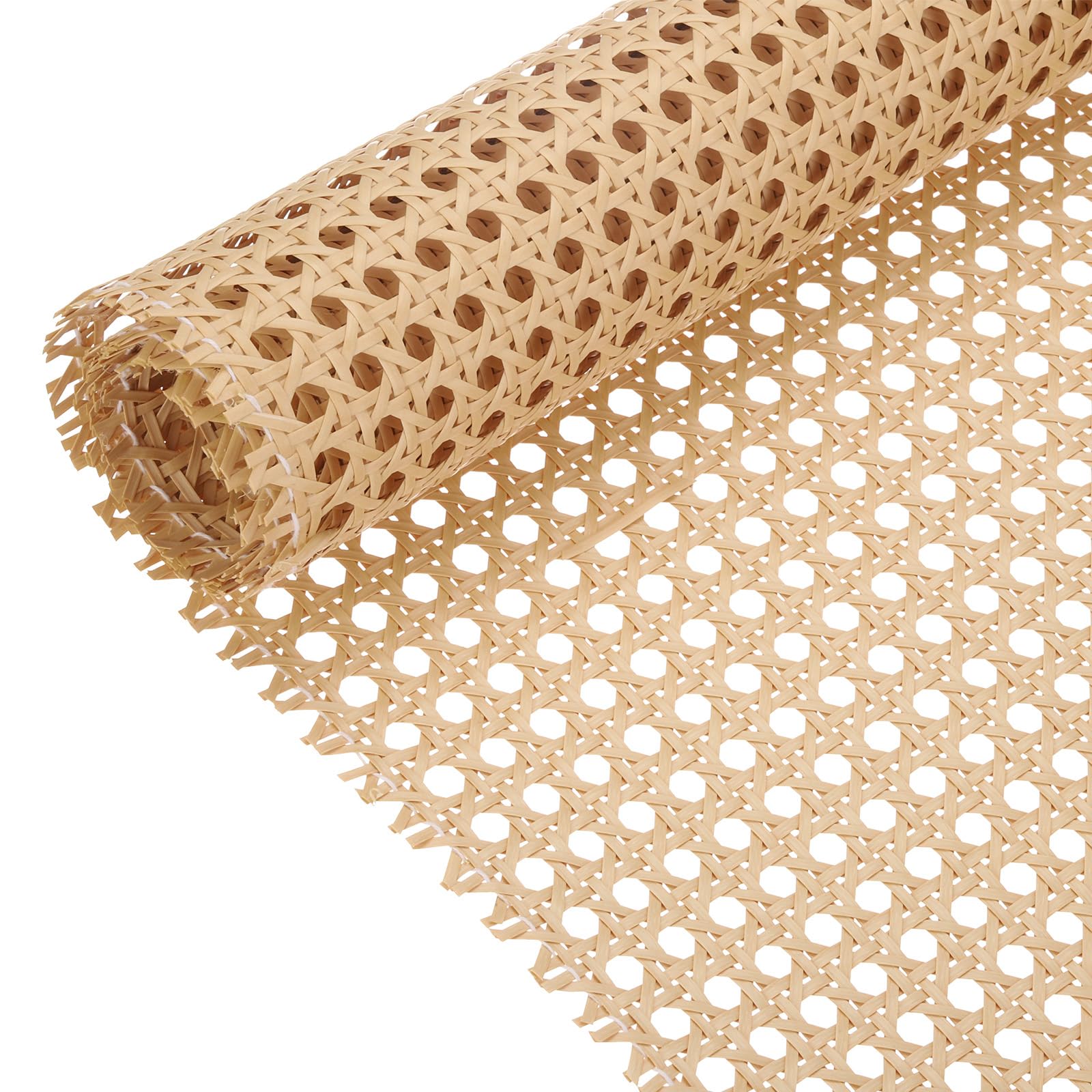 MECCANIXITY Plastic Rattan Cane Webbing Roll,24 Inch x 3.3 FT Hand ...