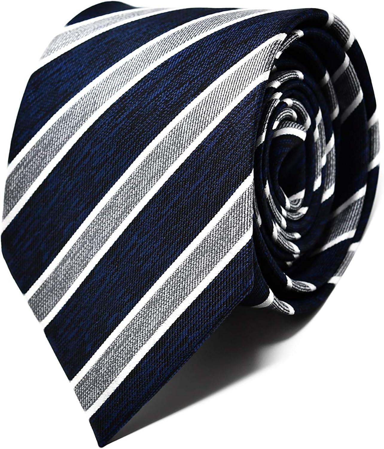 Oxford Collection Cravate Homme à rayures Bleu et Gris - 100% en Soie ...
