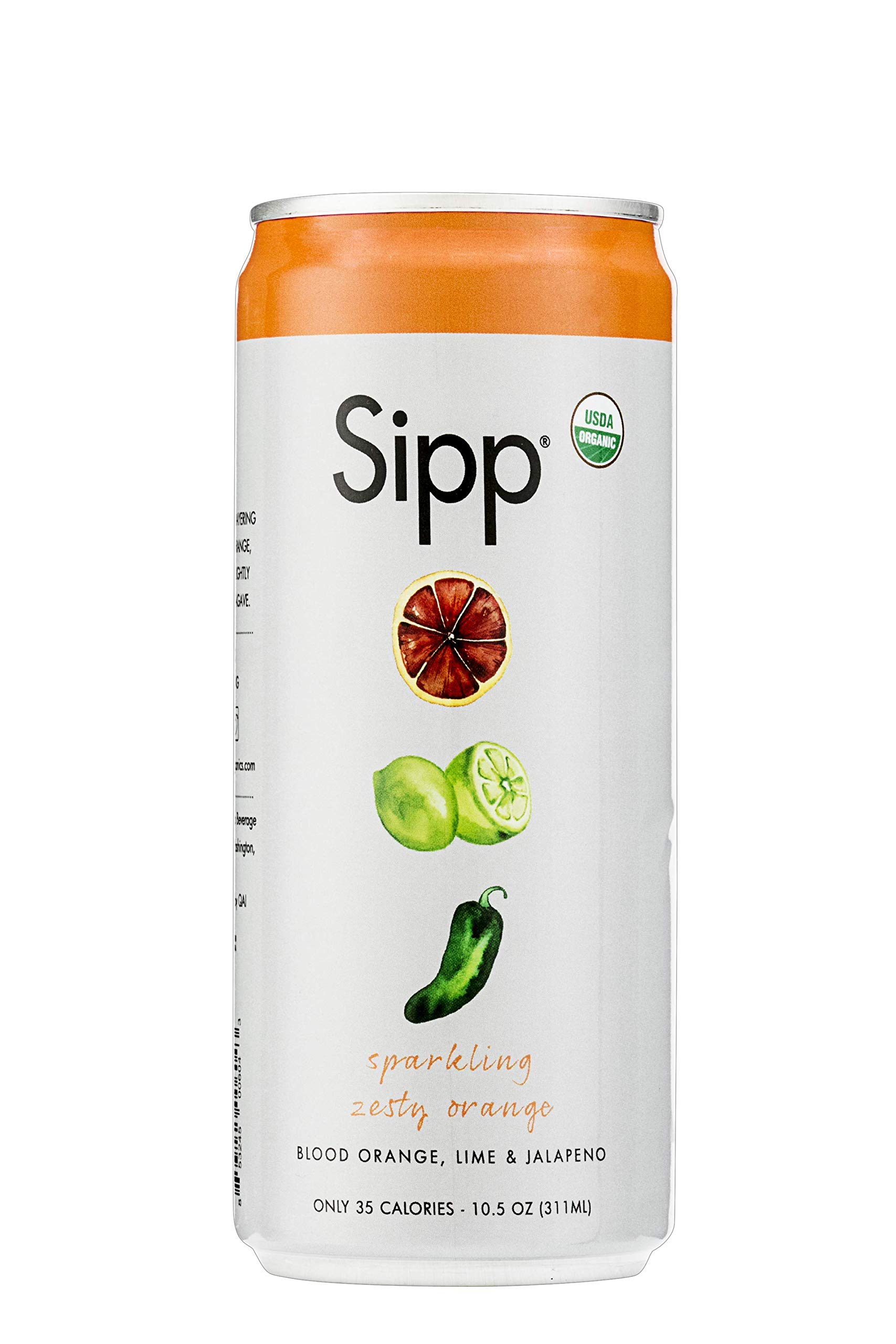 Sipp Sparkling Organic Summer Pear Beverage| Refreshing Pear, Green Tea ...