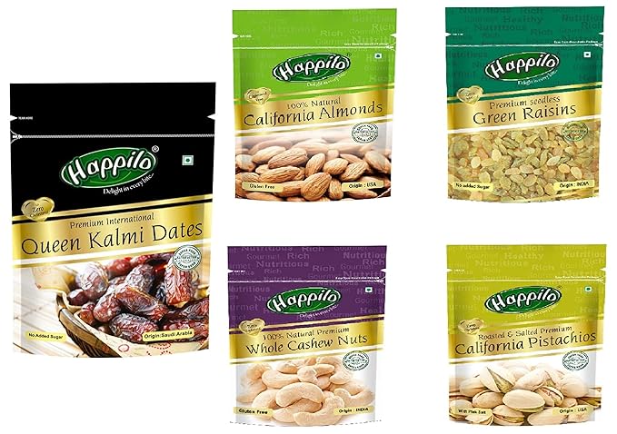 Happilo Premium International Queen Kalmi Dates, 200g + Happilo Premium ...