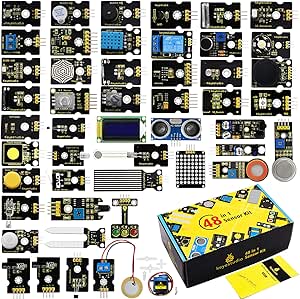 KEYESTUDIO 48 Sensors Modules Starter Kit for Arduino Mega R3 Nano ...