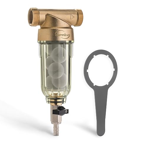 iSpring WSP-100SL Reusable Whole House Spin Down Sediment Water Filter ...