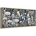 Amazon.com: SIGNFORD Extra Large Framed Canvas Print Wall Art Enchanted Garden Botanical ...