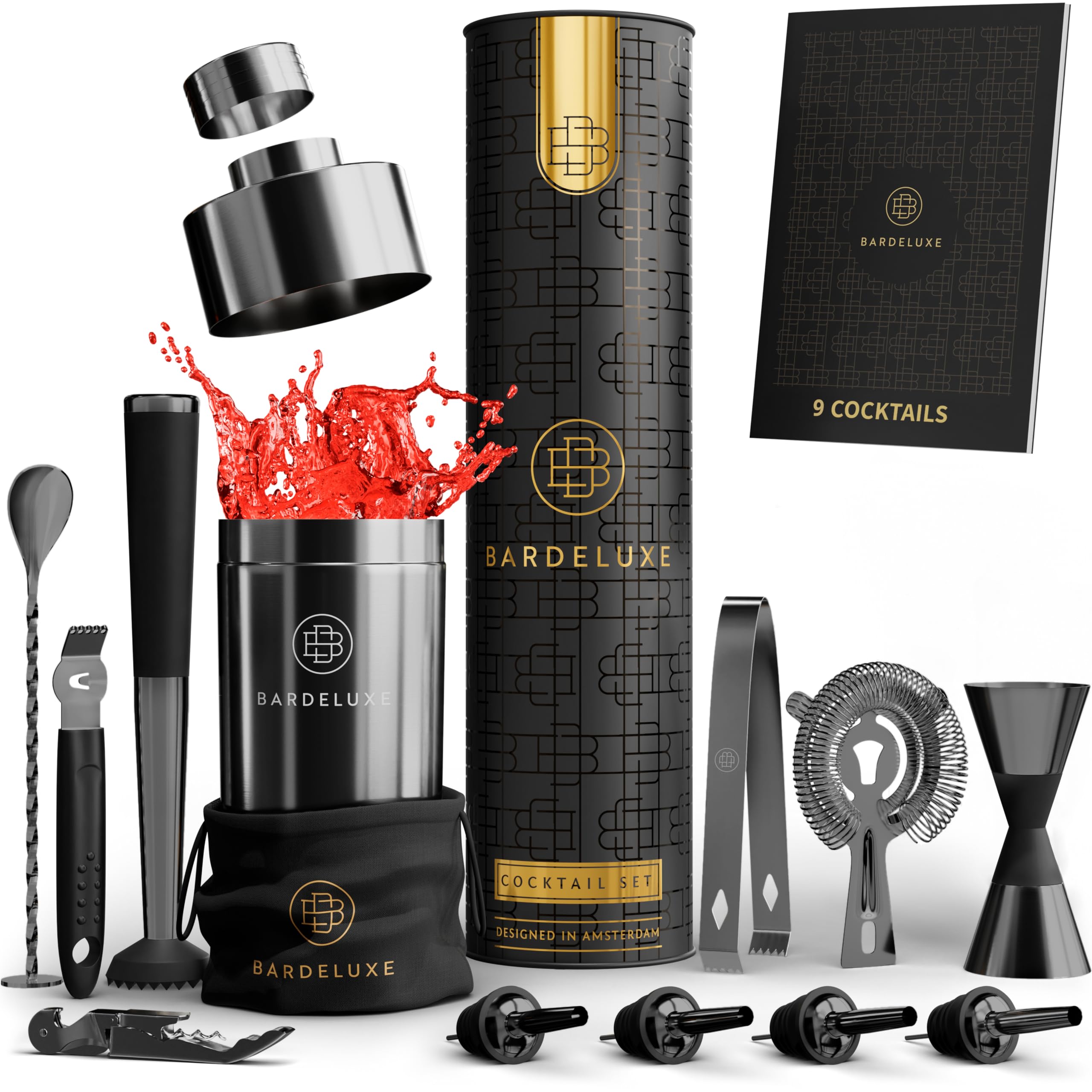 Mua BarDeluxe® Pro Mixology Bartender Kit, 12-Piece Cocktail Shaker Set ...