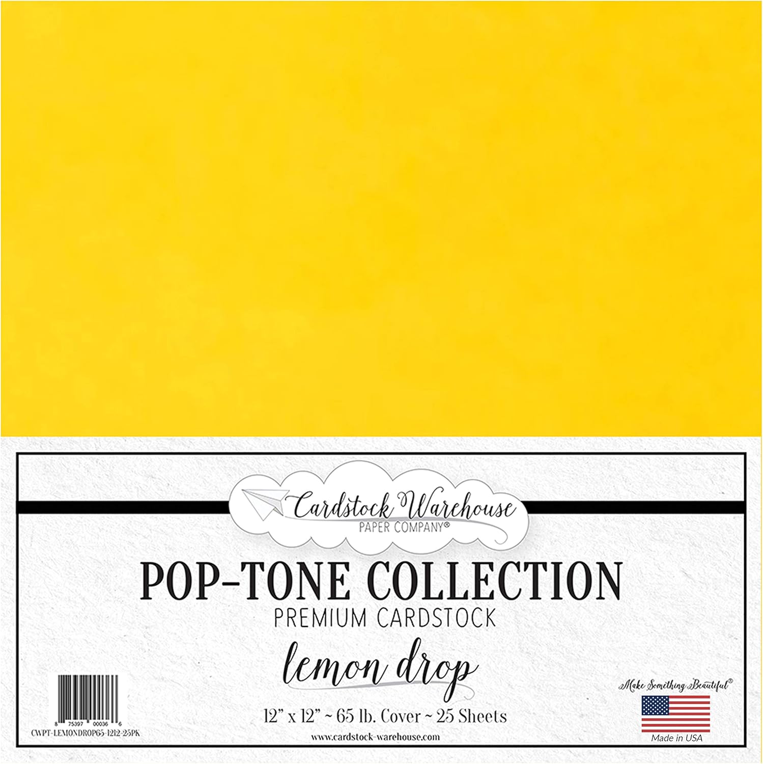 Amazon.com: Lemon Drop Cardstock Paper - 12 X 12 Inch 65 Lb. Premium ...