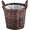 Amazon.com : Longero Handwoven Red Willow Planter Basket with ...