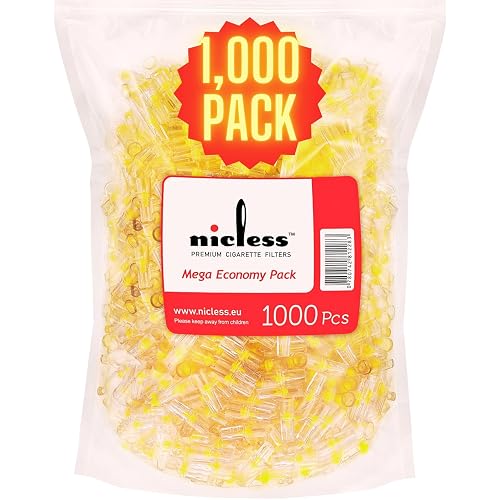 Nicless 1,000 Cigarette Filters That Remove Tar and Chemicals, Reusable ...