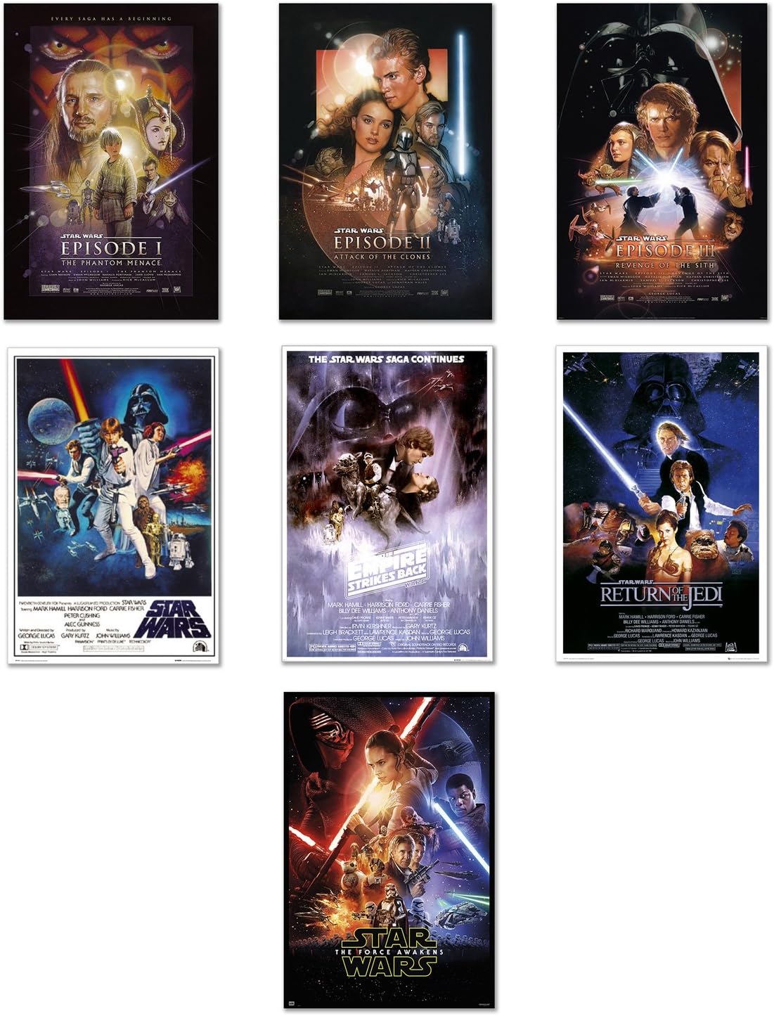 Amazon.com: Star Wars: Episode I, II, III, IV, V, VI & VII - Movie ...