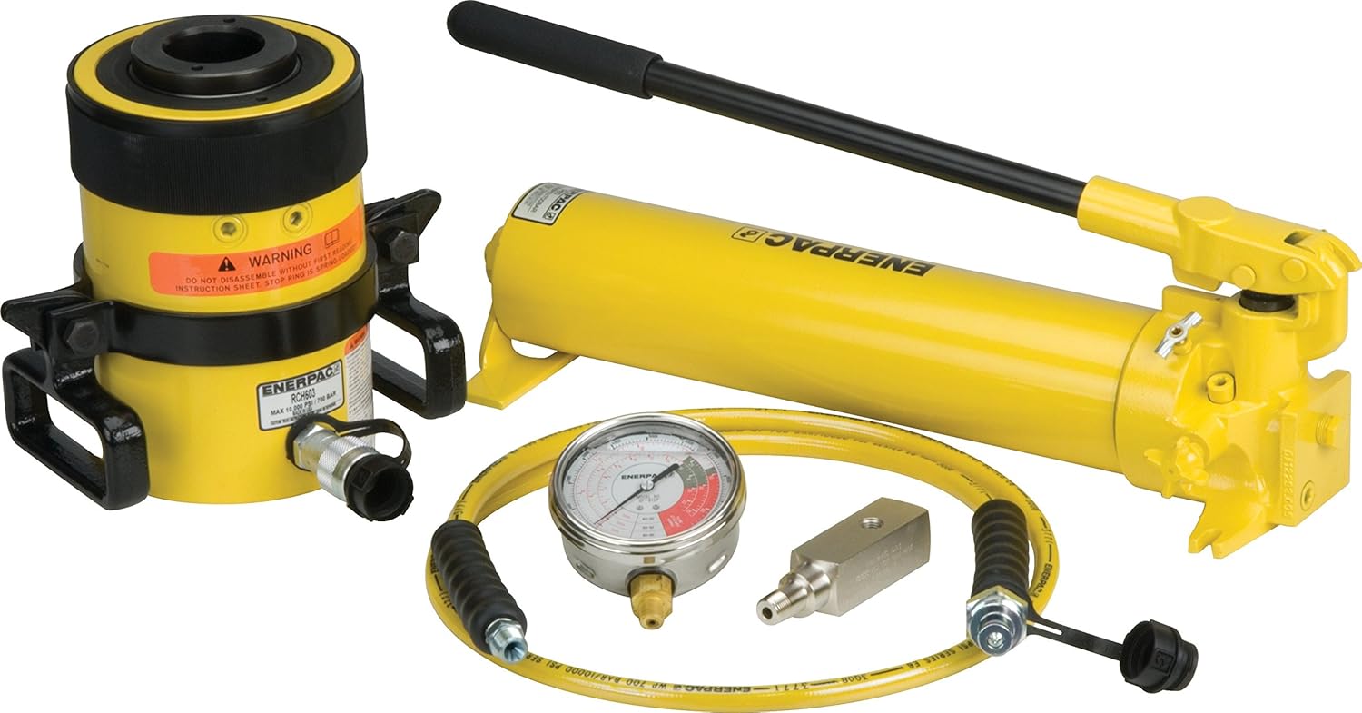 Enerpac SCH-302H Single Acting Cylinder Pump Set RCH-302 Cylinder with ...