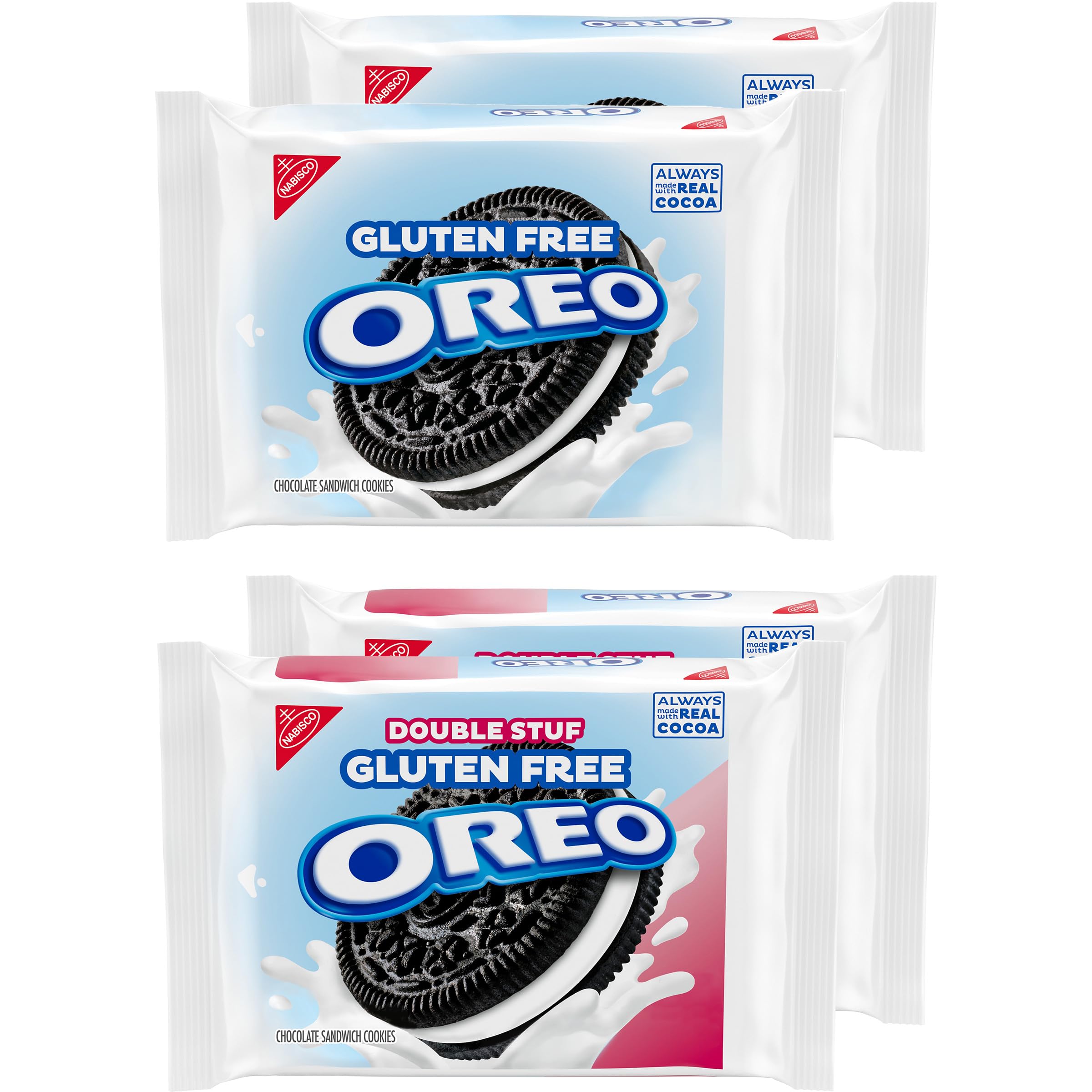 OREO Original & OREO Double Stuf Gluten Free Cookies Variety Pack, 4 ...