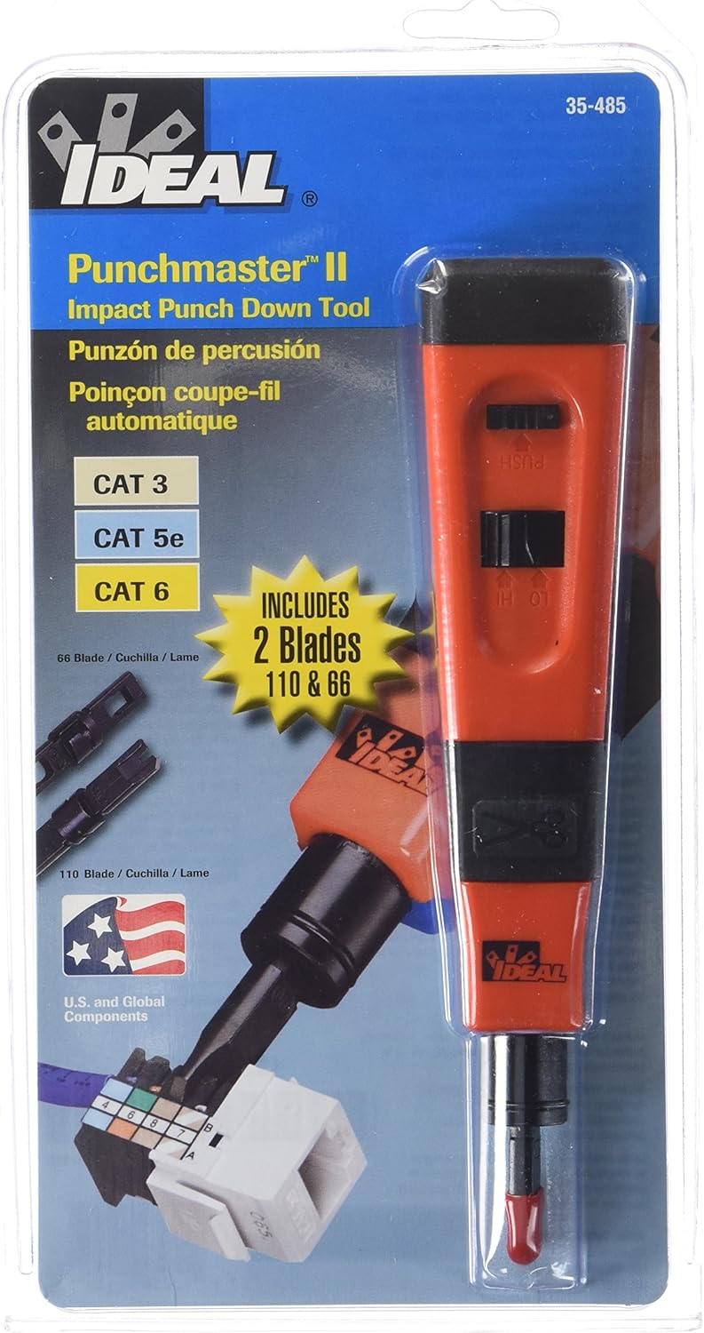 IDEAL IDI35485, Punchmaster Punch Down Tool with 110 and 66 Blades ...